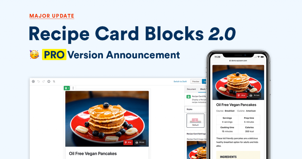 WPZOOM: Free Recipe Card Blocks 2.0 For Gutenberg | Ahoi.dev