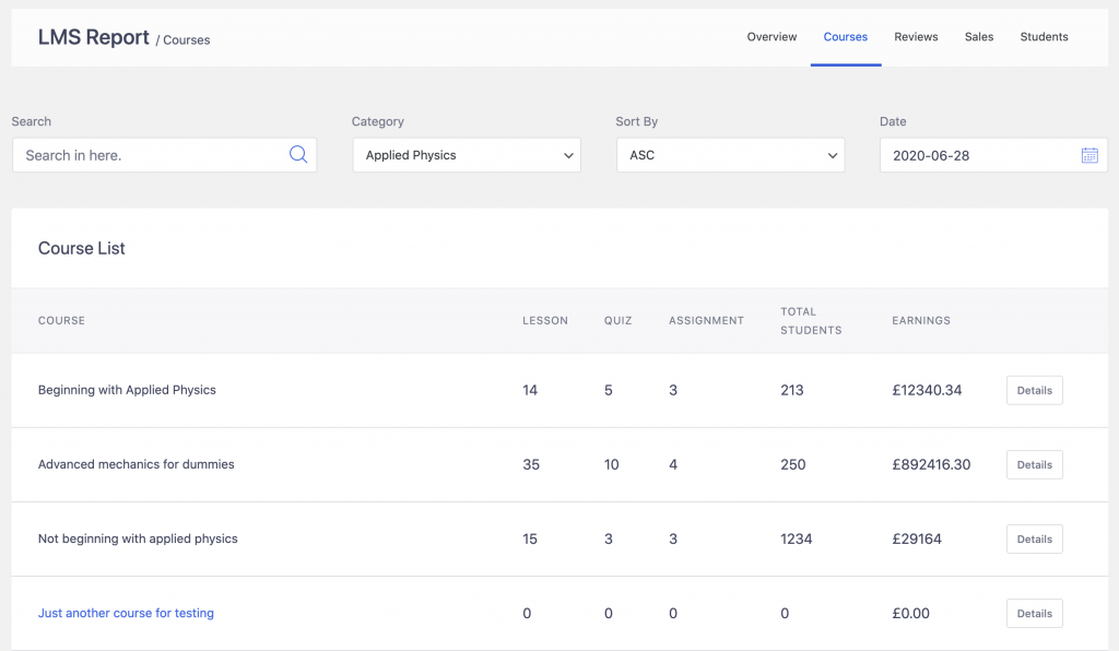 Tutor LMS: New Course & Student Progress Reports | Ahoi.dev