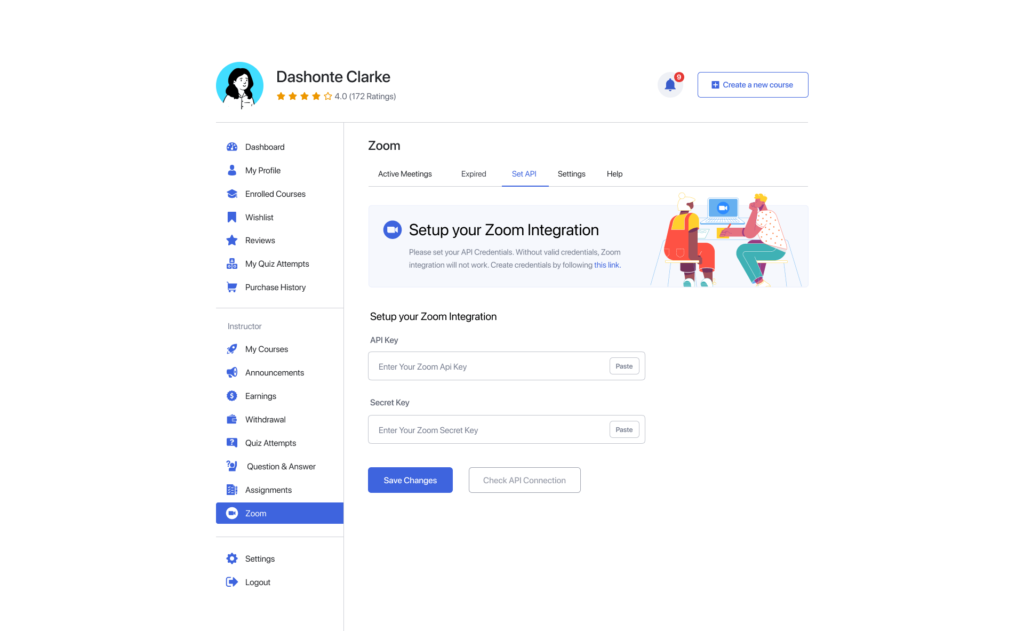 Tutor LMS Now With Zoom Frontend Dashboard | Ahoi.dev