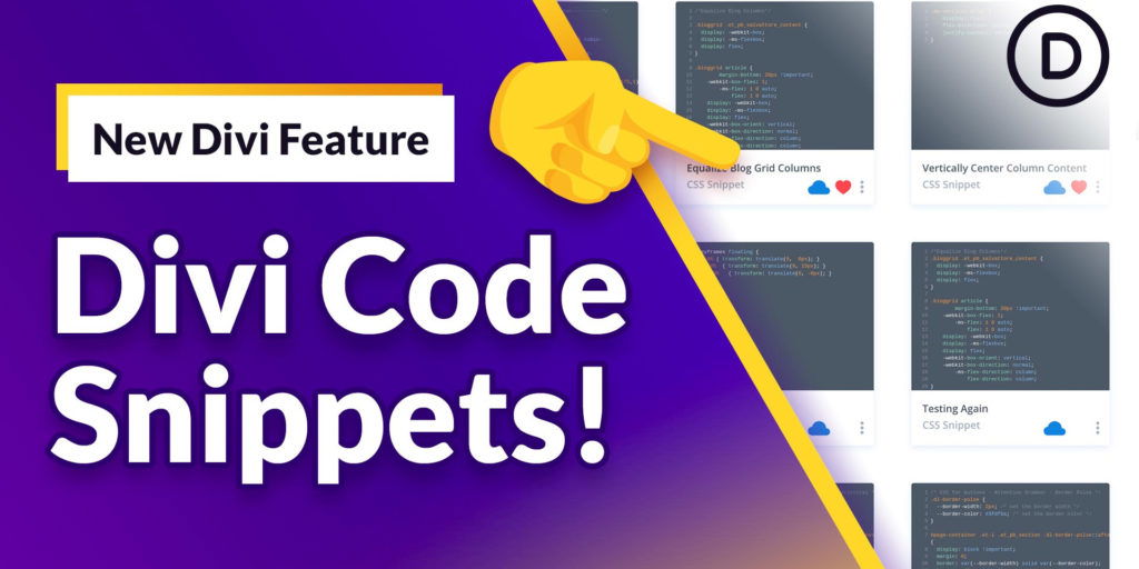 Elegant Themes Introduces Divi Code Snippets | Ahoi.dev