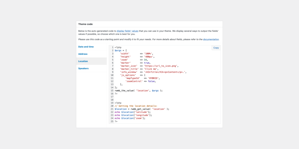 Meta Box: New Theme Code with Auto-Generated PHP Code | Ahoi.dev