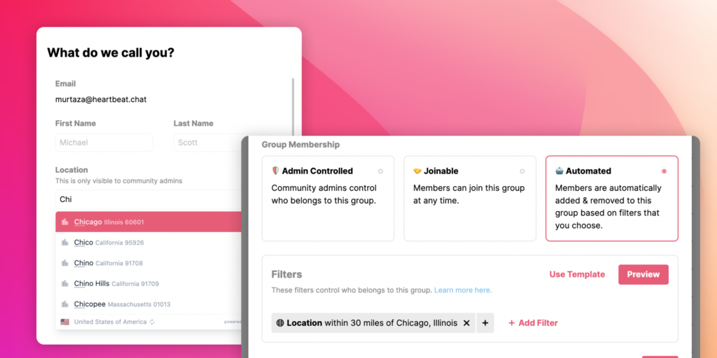 Heartbeat: New Location Fields & Location-Based Groups | Ahoi.dev