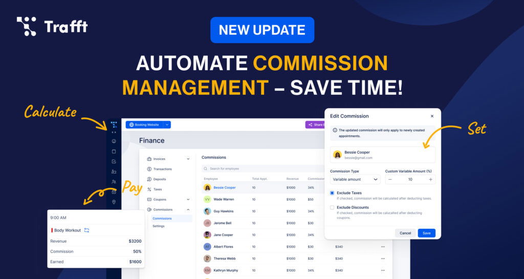 Trafft Introduces Employee Commission Management | Ahoi.dev