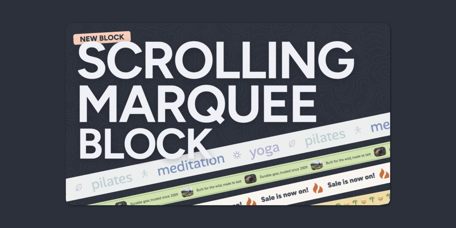 Kadence Blocks Introduces New Marquee Block | Ahoi.dev